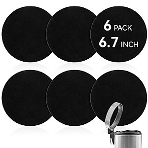 6 Pack Charcoal Filters for Compost Bucket, 6.7 Inch Compost Filters for Countertop Bin, Activated Carbon Replacement Filters for Kitchen Compost Bins, Home Bucket Compost Bin Refill, Round