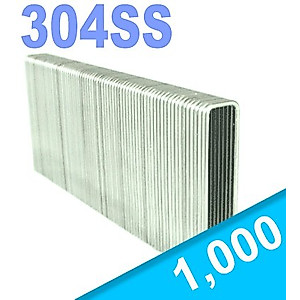 1 3/4" Leg x 7/16" Crown 16GA 304SS N19 Staples 1,000ct | SSN19-1M