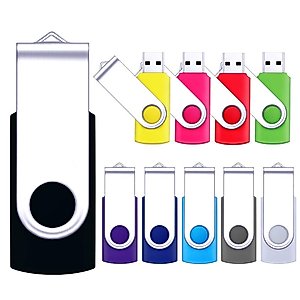 10 Pack 16MB-32GB USB 2.0 Flash Drive Data Storage Rotate Thumb Pen Memory Stick (10X 16MB (not GB))