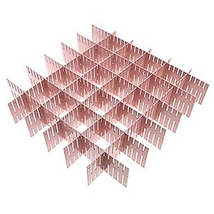 SING F LTD 12pcs Adjustable DIY Grid Clapboard Divider Drawer Closet Storage Organizer Home Storage 37x7cm Pink