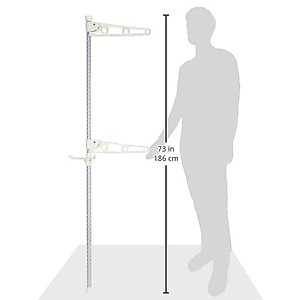 ORE International 67"-91" Free Standing Trellis Laundry Pole Set of 2, Unknown