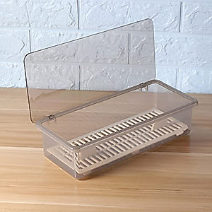 UPKOCH Flatware Tray Cutlery Storage Box plastic silverware holder drawer organizer with lid silverware tray with lid Plastic Tray Flatware Utensil Holder