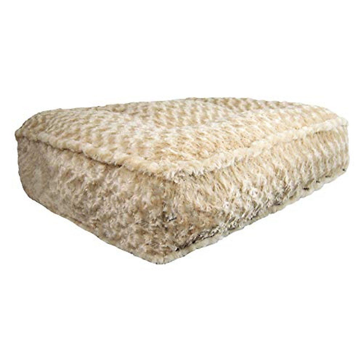 Bessie and Barnie Camel Rose Luxury Extra Plush Faux Fur Rectangle Pet/Dog Bed (Multiple Sizes)
