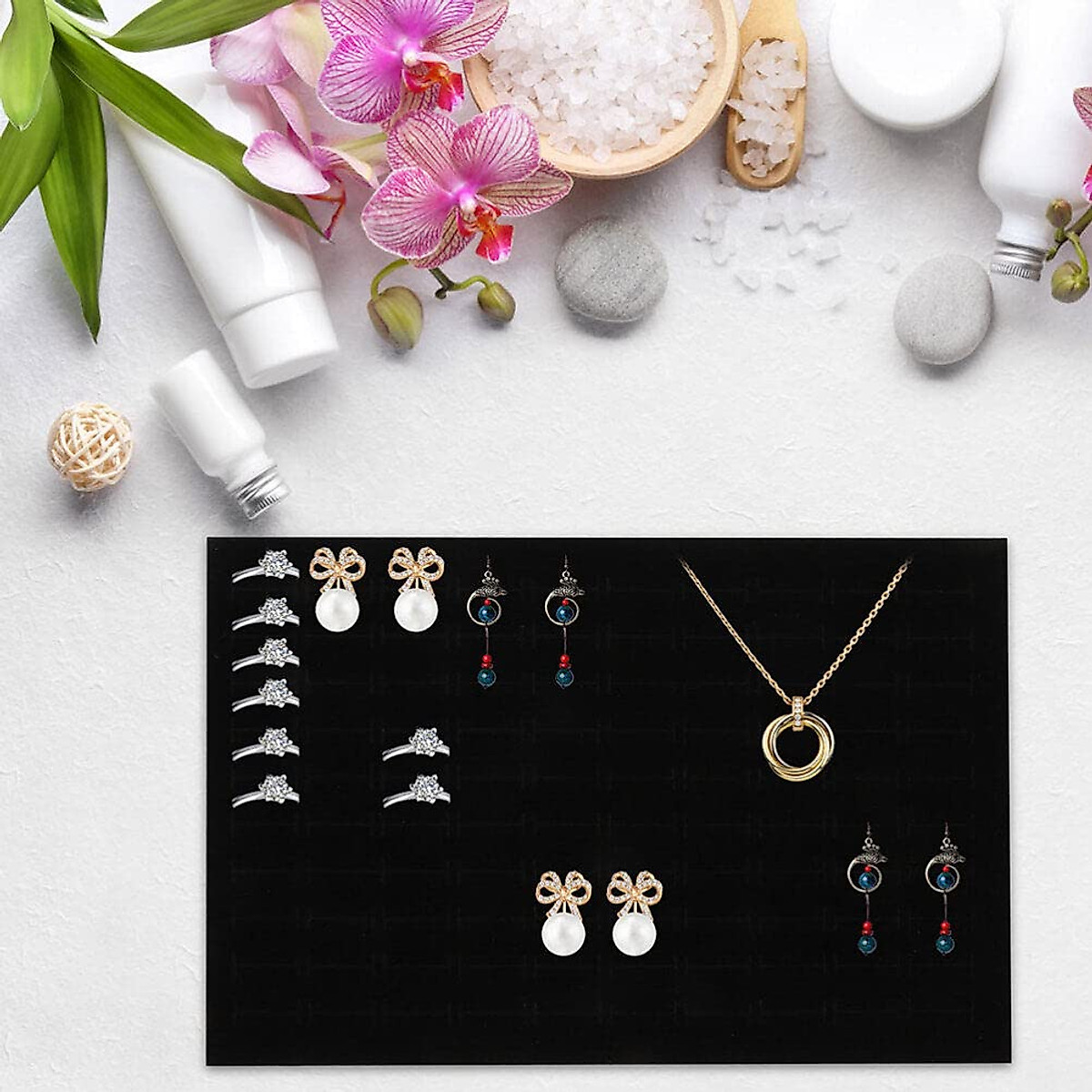 Beavorty 2pcs Box Jewelry Sponge Pad showcase display for selling jewelry drawer insert foam jewelry inserts necklace foam insert storage drawer jewelry supplies earrings ring frame