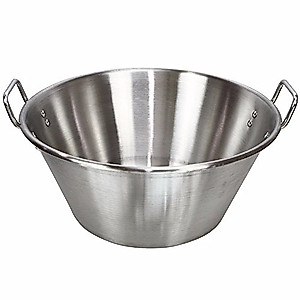 Barton Comal Large Deep 17" X 7.5" Stainless Steel Outdoor Para Carnitas Taco Disco Cocinar Plancha Griddle Tortillas Stir Fry Wok