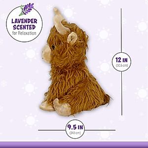 1i4 Group Warm Pals - Highland Cow - Cozy Lavender Scented Plush Toys - Stuffed Animal - Coolable Bedtime Comfort Plushie