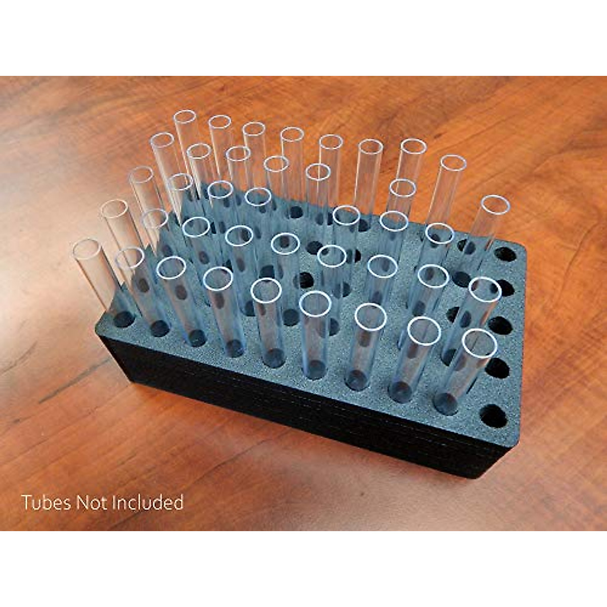 Polar Whale Test Tube Rack Black Foam Storage Rack Organizer Stand Transport Holds 50 Tubes Each Fits up to 12mm Diameter Tubes