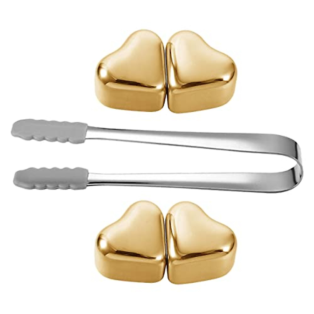 Alipis 4 Sets Stainless Steel Ice Pellets Bejeweled Kit Men Kit Light Ice Cubes for Drinks Reusable Ice Cubes Mens Stocking Stuffers Metal Ice Cubes 304 Stainless Steel Shudder Man Golden