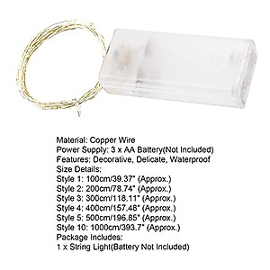 curfair Fairy Light Long Service Life LED Light Garland Festive Bright Faddish Battery Operated Red 1