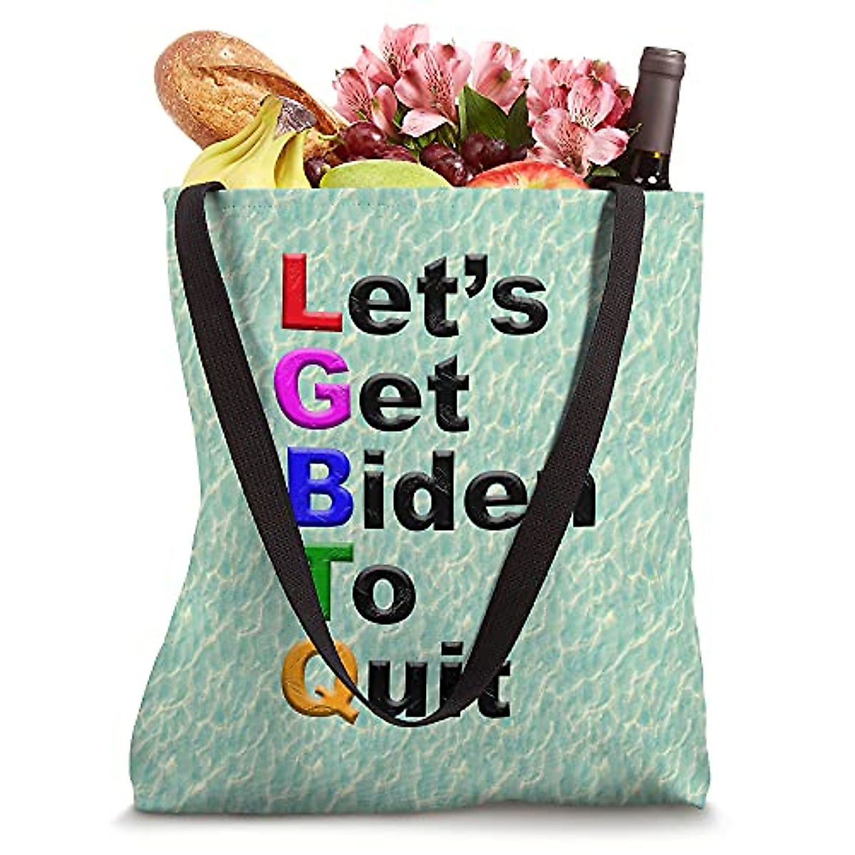 Let's Get Biden To Quit Funny Political Humor Jokes Tote Bag