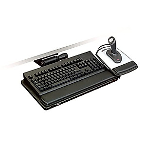 3M Easy Adjust Keyboard Tray, Adjustable Platform, 23-Inch Track, Black (Akt150le)