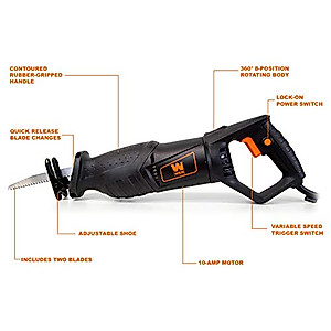 WEN 3630 10-Amp 8-Position Variable Speed Reciprocating Saw