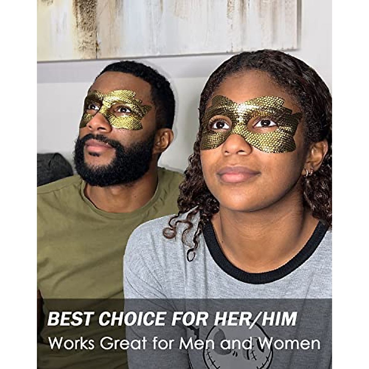 BeMyLady 24K Under Eye Masks, 8 PCS Eye Lines & Moisturizing Eye Patches for Eye Care, Nourishing, Improving Eye Bags, Dark Eye Circles, Reduce Wrinkles and Fine Lines Under Eye