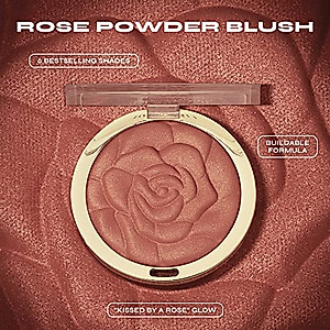 Milani Rose Powder Blush - Wild Rose (0.6 Ounce) Cruelty-Free Blush - Shape, Contour & Highlight Face with Matte or Shimmery Color