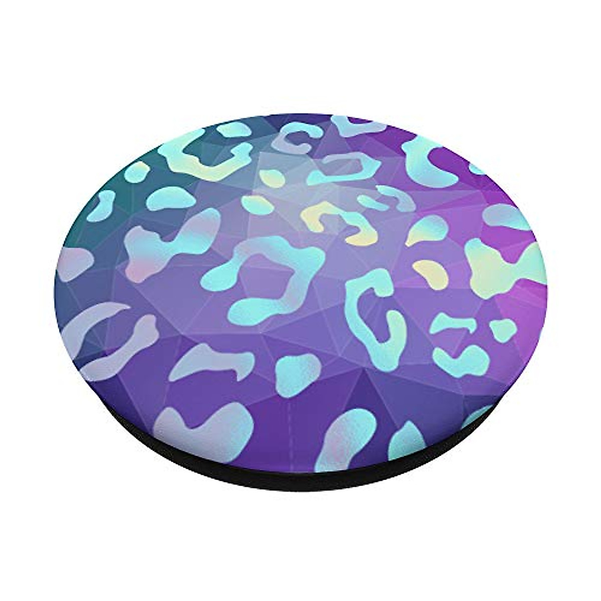 Rainbow Leopard Cheetah Teal Purple Polygon PopSockets Swappable PopGrip