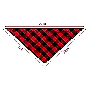 Ptzizi Funny Red Plaid Cotton Triangle Dog Bandana, Reactive Give Me Space Dog Scarf Small Medium Large Boys Girls Pet Dog Birthday Party Decorations Gifts for Pet Dog Lovers