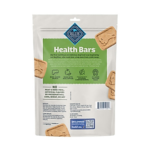 Blue Buffalo Health Bars Natural Crunchy Dog Treats Biscuits, Apple & Yogurt 16-oz Bag
