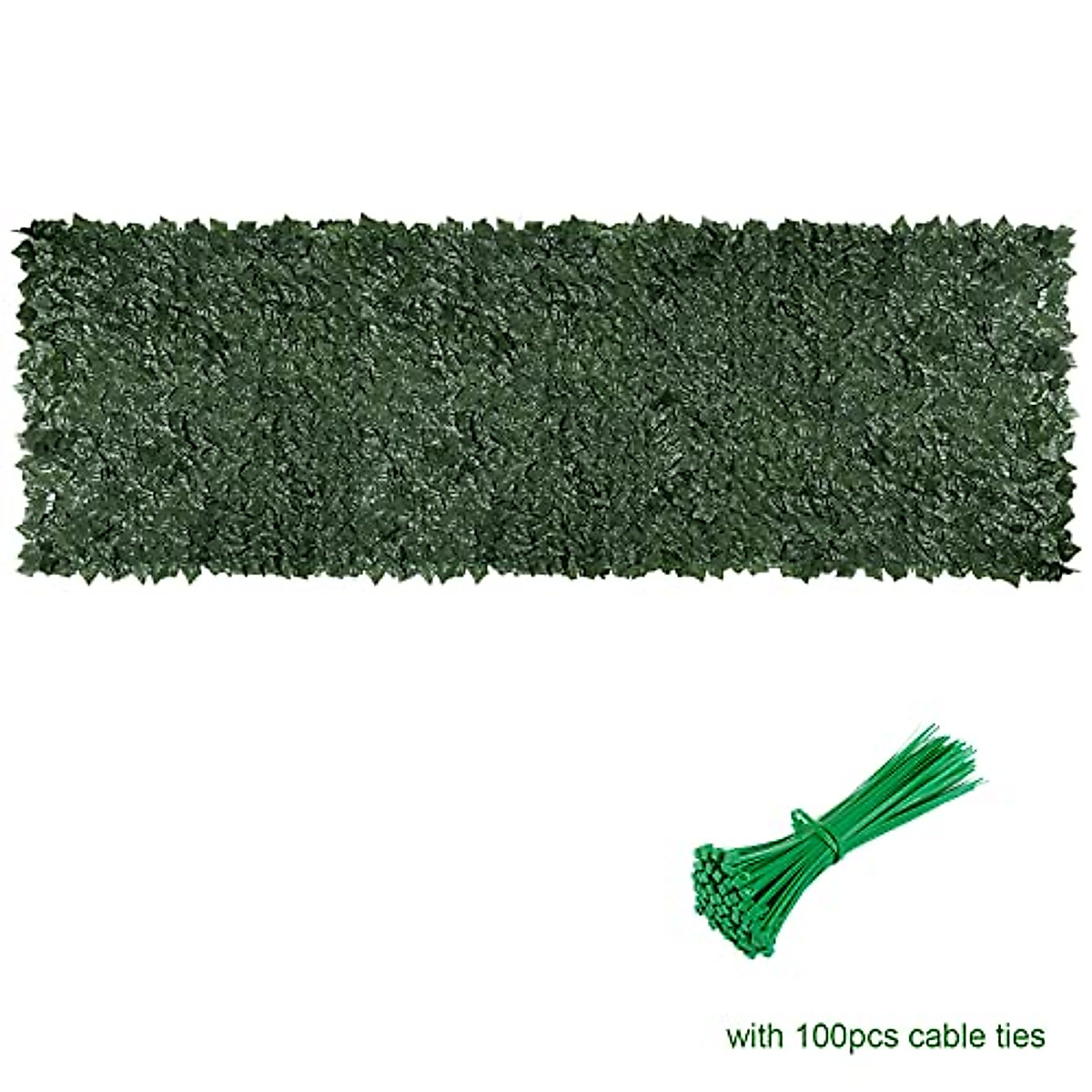 Artificial Ivy Privacy Fence,U'Artlines Heavy Duty Artificial Hedges Fence and Faux Ivy Vine Leaf Decoration Screen Garden Wall Fence for Outdoor Garden Decor (39.5x118 Inch)