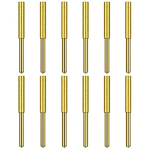 12 Pack Diamond Chainsaw Files, Burr Grinding Stone File, Titanium Plated Sharpening Wheels Chainsaw Sharpener Stone Electric Kit, Polishing Grinding Tool Grinding Bits (5/32 Inch/ 4.0 mm)