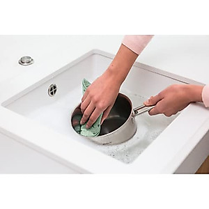 Brabantia x2 Microfiber Cleaning Dish Cloths (Jade Green) Absorbent Hygenic Rags for Washing, Cleaning, Drying (12x12)