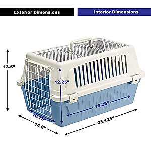 Ferplast Atlas Pet Carrier | Small Pet Carrier for Dogs & Cats w/Top & Front Door Access