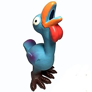 WANT CHEW 7" Latex Dog Squeaky Chewing Toys, Blue Chicke for Small Dogs