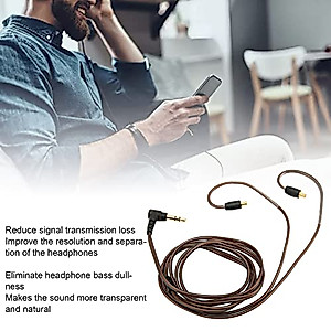 VINGVO Replacement Headphone Cable, Prevent Stethoscope Effect Flexible Headphone Cable Oxygen Free Copper for LS200 for CKS1100