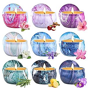 9 Pack Scented Candles Gifts for Women, 2.5oz Aromatherapy Candles for Home Scented, 180 Hour Long Lasting Soy Wax Candle Sets for Women Gift,Small Candles for Gifts Bath Yoga Spa Birthday Gifts