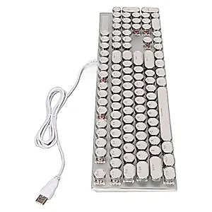 Mechanical Gaming Keyboard, Mechanical Keyboard RGB Backlight Ergonomic Design 104 Keys Typewriter Style for Office Red Switch