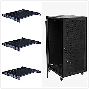 RAISING ELECTRONICS 18U Wall Mount Network Server Cabinet Rack Enclosure Ventilated Door Lock 22.75inch Depth with Fixed Shelves