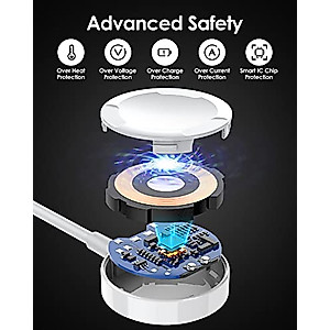 2-Pack Watch Charger Compatible with Apple Watch Charger, USB-C & USB-A Portable Fast Magnetic Wireless Charging Cable Compatible for iWatch Series Ultra 8 7 6 5 4 3 2 1 SE SE2, White(3.3FT/1M)