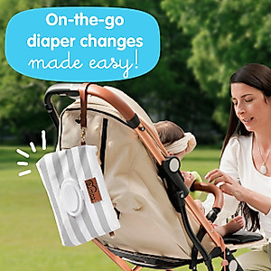 Bumco Diaper Clutch - Portable Wipes Dispenser & Baby Travel Essentials, Airtight Refillable Wipes Container