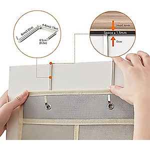 Large Capacity Storage Bags Door Hanging Shoe Storage Bag 12 Mesh Pockets Hanging Shoe Rack Holder Behind The Door with 2 Metal Hook Doors