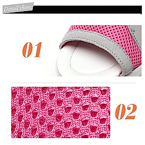 LELEBEAR Contrast Paneled Cutout Lace-Up Muffin Sandals, Women Causal Toe Platform Sneaker Sandals for Indoor and Outdoor (Blue, 8.5)