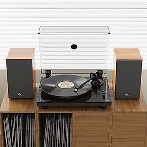 1 by ONE Bluetooth Bookshelf Speakers, Active 2 Way Speakers with 60 Watts RMS, 100 Watts Peak Power, Turntable Speakers with RCA x 2/Bluetooth/Coaxial/Optical