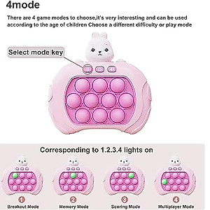 Quick Push Bubble Competitive Game Console Series ,Series Creative Decompression Game Console,Decompression Puzzle Game Machine Multiple Game Modes Toy for Kids