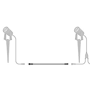 LUCECO LEXGSPK2M-01 LED Garden Spike Kit 2 Meter Extension Cable