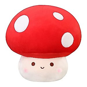 Yulefly Large Mushroom Plush Toy, Mushroom Stuffed Animal Hugging Throw Pillow Plushies Doll Toy, Gift for Birthday Valentine