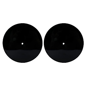 Geesatis 2 Pcs Acrylic Lazy Susan 7 inch / 175 mm Rotating Turntable Organizer Bearings Round Swivel Plate , Black