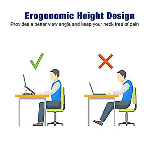 BESIGN Adjustable Laptop Stand, Ergonomic Riser Notebook Computer Holder Stand Compatible with Air, Pro, Dell XPS, HP, Lenovo More 10-15.6" Laptops, Black