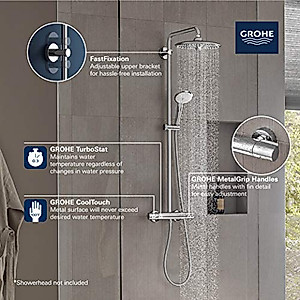 GROHE 26728000 Euphoria Shower System, Chrome