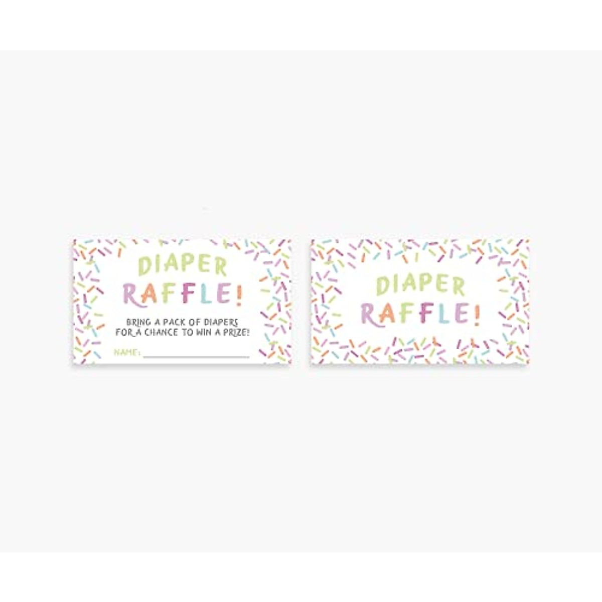 M Market On Mainstreet Books For Baby and Diaper Raffle Shower Request Cards, Invitation Inserts, 50 Each (Baby Sprinkle)