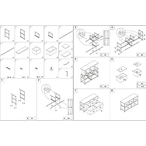 AZL1 Life Concept Extra Wide Dresser Storage Tower with Sturdy Steel Frame, 5 Drawers of Easy-Pull Fabric Bins, Organizer Unit for Bedroom, Hallway, Entryway, Dark Grey