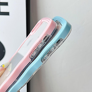 Caseative for iPhone Xr Case, Cute Curly Wave Frame Shape Shockproof Soft Compatible with iPhone Case (White,iPhone Xr)