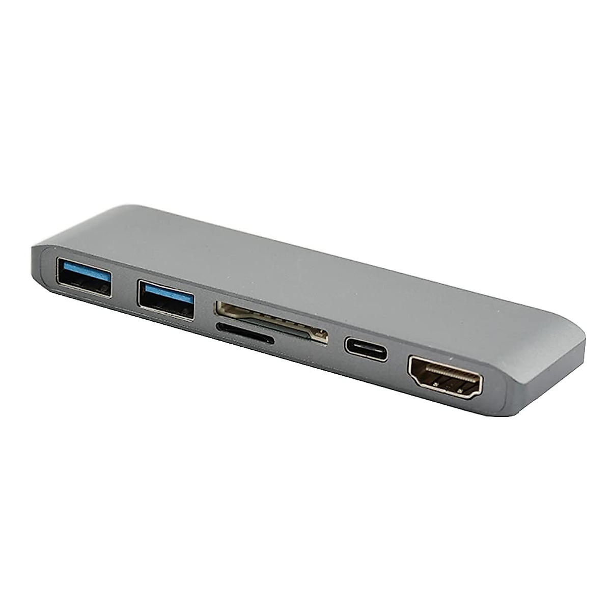 Convenient and Practical WS-15 6 in 1 Type-C to HDMI + USB 3.0 x 2 + SD + TF + PD HUB Converter