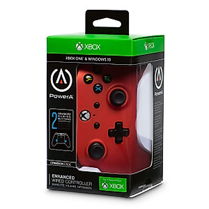 Power A Enhanced Wired Controller for Xbox One & Windows 10 - Red