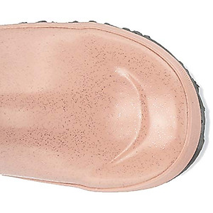 Bogs Rainboot Print Waterproof Rain Boot, Glitter-Rose Gold, 2 US Unisex Little Kid