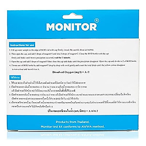 Monitor DISSOLVED Oxygen Test KIT (50 Tests) - Monitor Aquarium and aquaculture Water Quality
