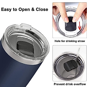 20oz Magnetic Spill Proof Tumbler Lid Compatible with Yeti Lids 20 Oz Replacement Lid, Zark Trail Lid and Othe Replacement Lids for Tumblers (1 Pack)