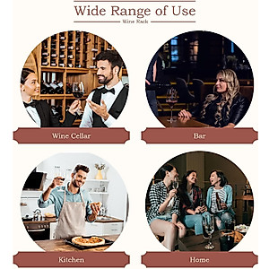 ZenStyle Wine Rack, Wooden Stackable Wine Cellar Racks, Wine Storage Racks Countertop, Free Standing Wine Bottle Stand Holder Display Shelves (8 Tier 96 Bottles)